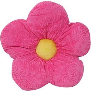 Adorable 15" Minky Flower Pink Throw Pillow