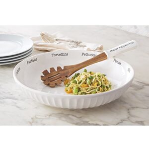 Mud Pie Circa Pasta Bowl Set, White