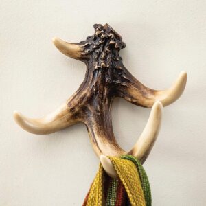 black forest décor antler wall hook – deer antler décor, rustic coat hooks