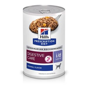 hill's prescription diet i/d low fat digestive care original flavor wet dog food, veterinary diet, 13 ounce (pack of 12)