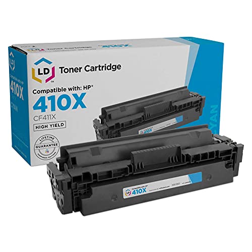 LD Products Compatible Toner Cartridge Replacement for HP 410X CF411X High Yield (Cyan) for use in HP Color Laserjet Pro MFP M477fdn M477fdw, M477fnw, M452dn, M452dw and M452nww