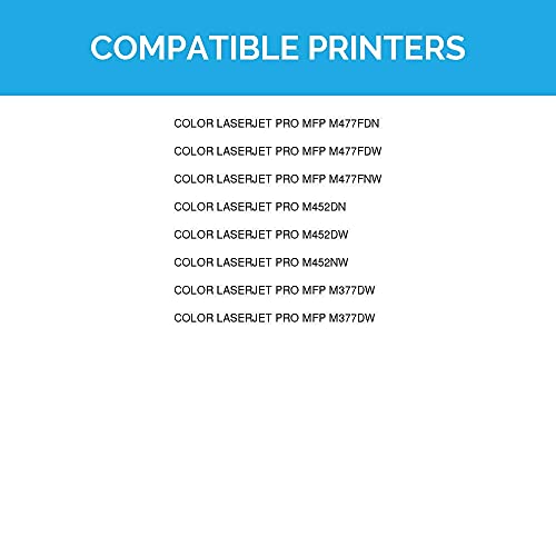 LD Products Compatible Toner Cartridge Replacement for HP 410X CF411X High Yield (Cyan) for use in HP Color Laserjet Pro MFP M477fdn M477fdw, M477fnw, M452dn, M452dw and M452nww