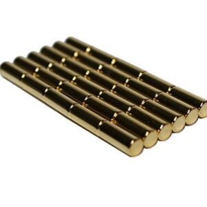 Metal Cylinder Magnets, 30 pcs Gold Magnetic Pins,Magnets for Building, Science, DIY, Refrigerator&Kitchen,Magnets Cabinet&Class,Perfect as Whiteboard, Locker or Fridge, Tiny Powerful Magnets for Maps