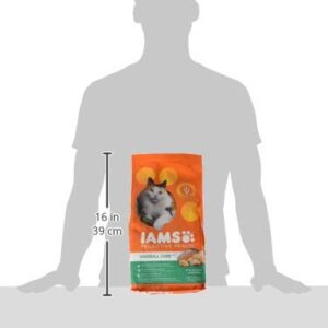 IAMS PROACTIVE HEALTH Adult Hairball Care Dry Cat Food with Chicken and Salmon Cat Kibble, 3.5 lb. Bag