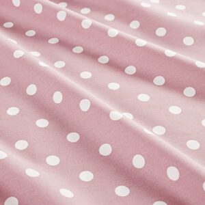 Mi Zone 100% Cotton Percale Ultra Soft Sheet Set, Twin, Pink Polka Dot