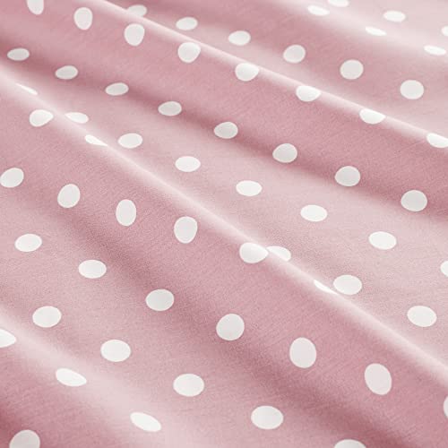 Mi Zone 100% Cotton Percale Ultra Soft Sheet Set, Twin, Pink Polka Dot