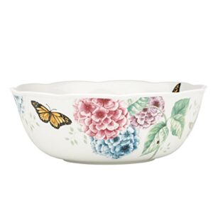 lenox butterfly meadow hydrangea large serve bowl, 2.70 lb, multi