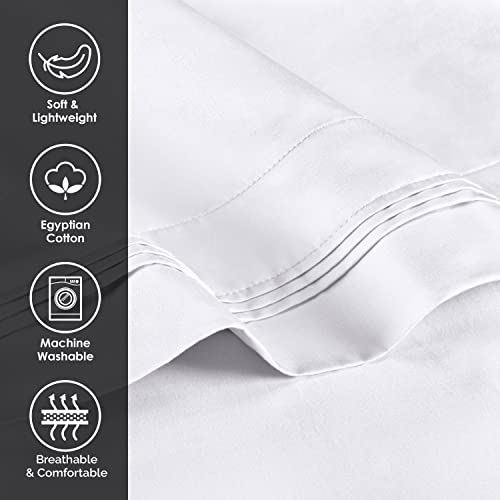 SUPERIOR 1000 Thread Count Egyptian Cotton Pillowcase Set, Pillow Covers for All Pillows and Sleepers, Soft Pillowcases for Bed Fashion, Basics, Large Cases, 2-Piece Set- Standard, Grey