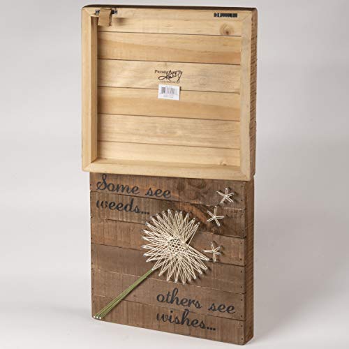 Primitives by Kathy 30457 String Art Box Sign, Dandelion Wishes