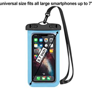 6 Pack Universal Waterproof Phone Pouch, Large Phone Waterproof Case Dry Bag IPX8 Outdoor Sports for Apple iPhone 14 13 12 11 Pro Max XS Max XR X 8 7 6 Plus SE, Samsung S21 S20 S10,Note,Up to 7"