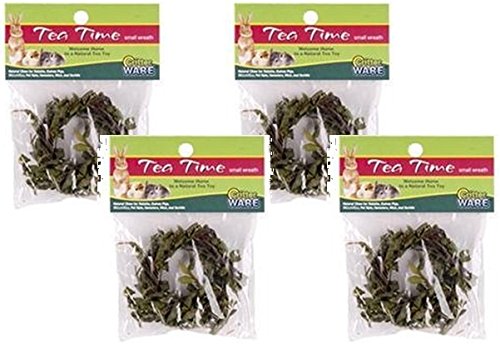 (4 Pack) Ware Tea Time Wreath Natural Chew for Animals, Small