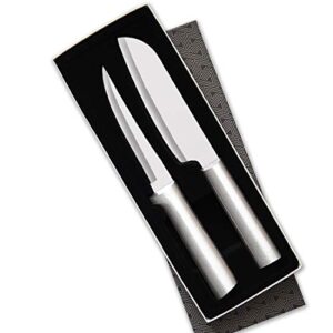 rada cutlery two piece knife stainless steel cook’s choice gift set with aluminum, 8 inches, silver handle