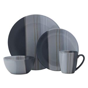 pfaltzgraff parker gray 16 piece dinnerware set, service for 4