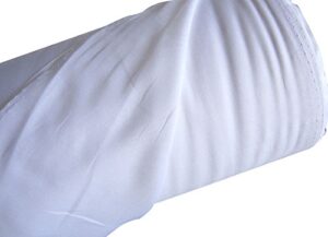 full funk thin 100% cotton muslin gauze fabric, unstitched cotton fabric by the yard, silky, soft and smooth 58 inch wide 3 yard long, white