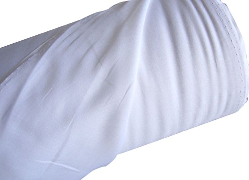 Full Funk Thin 100% Cotton Muslin Gauze Fabric, Unstitched Cotton Fabric by The Yard, Silky, Soft and Smooth 58 Inch Wide 3 Yard Long, White