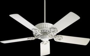 quorum international 52" 5-blade empress ceiling fan - studio white - 35525-8