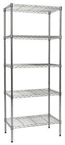 apollo hardware chrome 5-shelf wire shelving 24"x14"x60" (chrome)