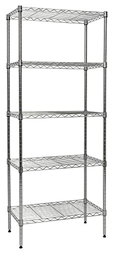 Apollo Hardware Chrome 5-Shelf Wire Shelving 24"x14"x60" (Chrome)