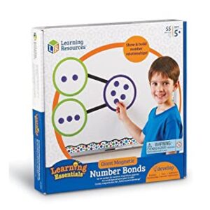 Learning Resources Giant Magnetic Number Bonds, Math Teacher aids, Whiteboard accessories, 55 Pieces, Grades K+