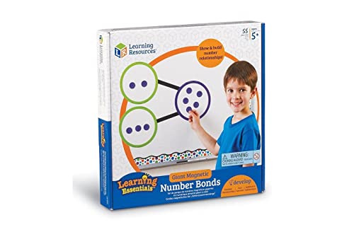 Learning Resources Giant Magnetic Number Bonds, Math Teacher aids, Whiteboard accessories, 55 Pieces, Grades K+