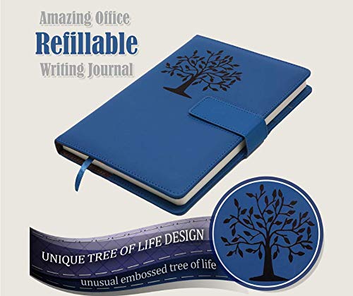 The Tree Of Life Journal | 5x8 Inches, 200 Lined Pages, Magnetic Clasp, Refillable | Diary, Cute Notebook Journal, Personal Journal for Women or Men