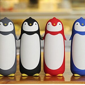 ChezMax Penguin Cartoon Water Bottle for Kids Water Glass 10.0oz Red