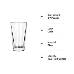 Libbey Pint Glass with DuraTuff Rim (1639HT), 16oz - Set of 4