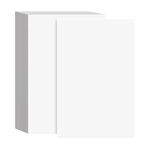 8.5 x 5.5” Bright White Card Stock Paper – Great for Arts and Crafts, Greeting Cards, Invitations, Flyers, Brochures, Photos | Heavyweight 80lb (216gsm) Cover Cardstock | 100 Sheets per Pack