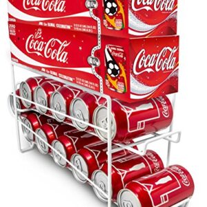 Sorbus Soda Can Rack Beverage Dispenser – Dispenses 12 Standard Size 12oz Soda Cans (White)