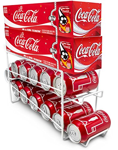 Sorbus Soda Can Rack Beverage Dispenser – Dispenses 12 Standard Size 12oz Soda Cans (White)