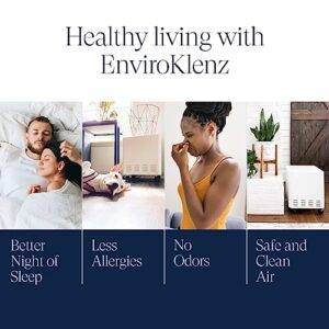 EnviroKlenz Home Air Purifier 1000 Sq Ft Standard, With HEPA filter (White) | Maximum Coverage, Minimum Noise | Eliminate Particles, Odors, Dust, Pet Dander, Allergies, Smoke, and More