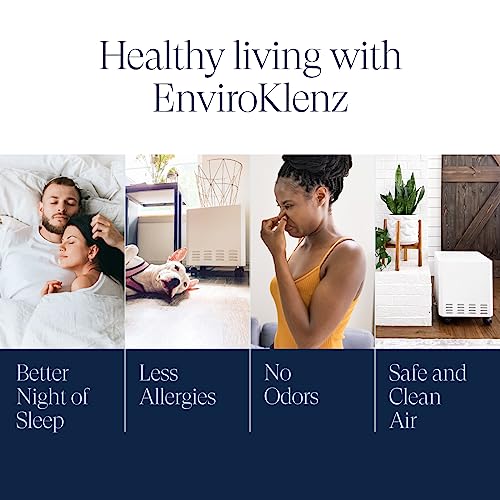 EnviroKlenz Home Air Purifier 1000 Sq Ft Standard, With HEPA filter (White) | Maximum Coverage, Minimum Noise | Eliminate Particles, Odors, Dust, Pet Dander, Allergies, Smoke, and More