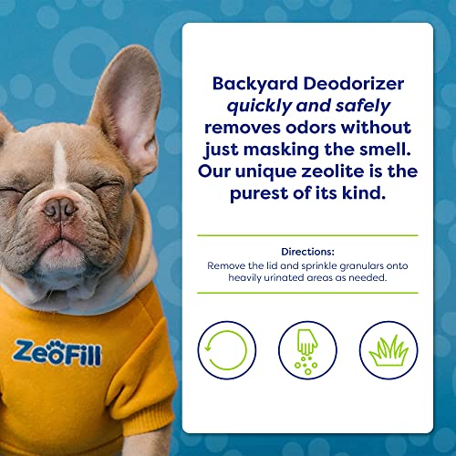 Zeofill Backyard Deodorizer – Eliminates Pet Urine Odors on Potty Patches, Artificial Turf, Grass, Lawns, Patios, Concrete & Playgrounds | Dog, Cat Litter Box Odor Eliminator & Freshener | 8 lbs.