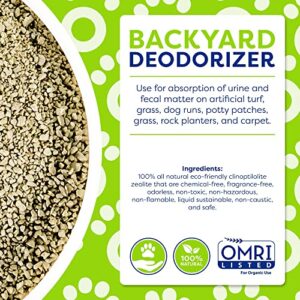 Zeofill Backyard Deodorizer – Eliminates Pet Urine Odors on Potty Patches, Artificial Turf, Grass, Lawns, Patios, Concrete & Playgrounds | Dog, Cat Litter Box Odor Eliminator & Freshener | 8 lbs.