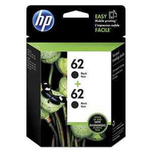 hp 62 | 2 ink cartridges | black | works with hp envy 5500 series, 5600 series, 7600 series, hp officejet 200, 250, 258, 5700 series, 8040 | c2p04an