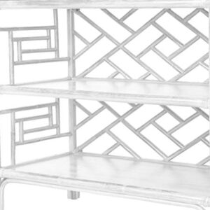 David Francis Furniture Chinese Chippendale Shelf, White