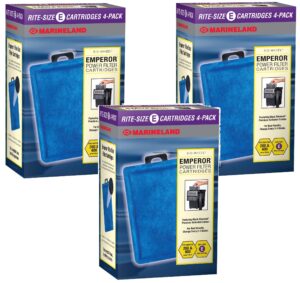 marineland rite-size cartridge e -12 total cartridges (3 packs with 4 per pack)