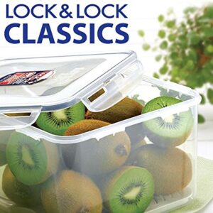 Lock & Lock Plastic Food Storage Airtight Container Set (2300ml/78oz+1000ml/34oz+(180ml/6oz×2))