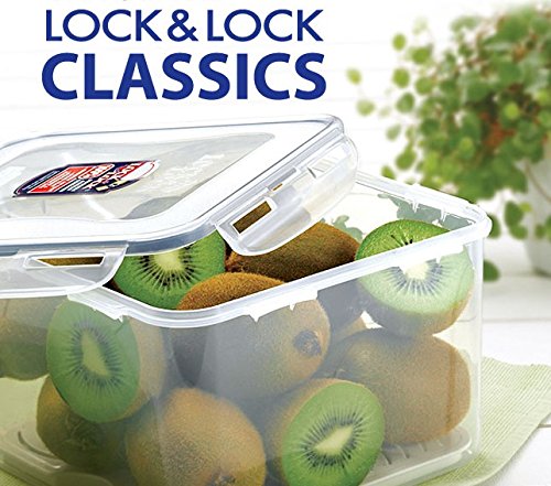 Lock & Lock Plastic Food Storage Airtight Container Set (2300ml/78oz+1000ml/34oz+(180ml/6oz×2))