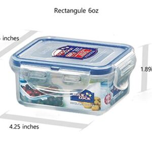 Lock & Lock Plastic Food Storage Airtight Container Set (2300ml/78oz+1000ml/34oz+(180ml/6oz×2))