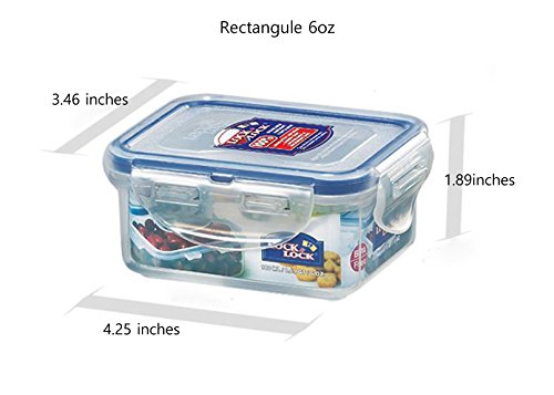 Lock & Lock Plastic Food Storage Airtight Container Set (2300ml/78oz+1000ml/34oz+(180ml/6oz×2))