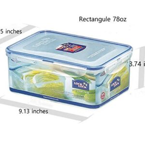 Lock & Lock Plastic Food Storage Airtight Container Set (2300ml/78oz+1000ml/34oz+(180ml/6oz×2))