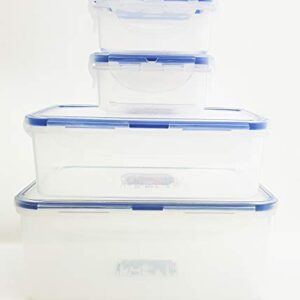 Lock & Lock Plastic Food Storage Airtight Container Set (2300ml/78oz+1000ml/34oz+(180ml/6oz×2))