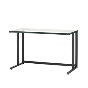 christopher knight home eghan tempered glass computer desk, black