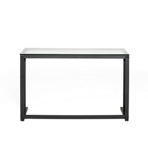 Christopher Knight Home Eghan Tempered Glass Computer Desk, Black