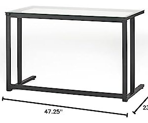 Christopher Knight Home Eghan Tempered Glass Computer Desk, Black