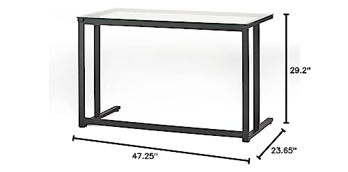 Christopher Knight Home Eghan Tempered Glass Computer Desk, Black