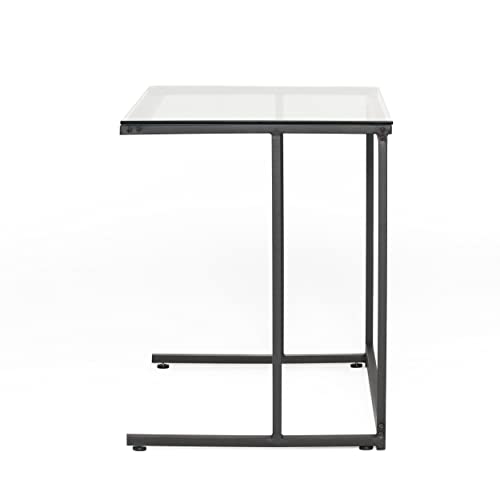 Christopher Knight Home Eghan Tempered Glass Computer Desk, Black