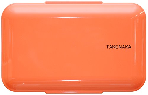 TAKENAKA Bento Bite Dual from, Eco-Friendly and Sustainable Japanese Style Bento Lunch Box (Tangerine Orange)