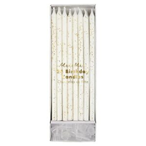 meri meri gold glitter candles (pack of 24)